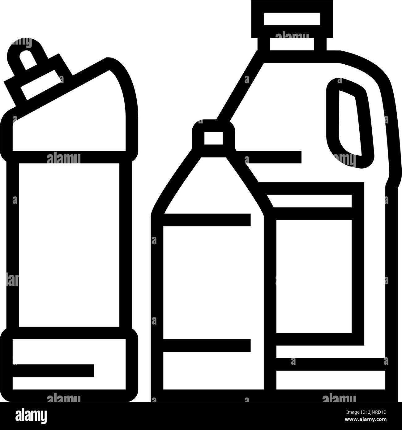 bottle packages plastic waste line icon vector illustration Stock ...