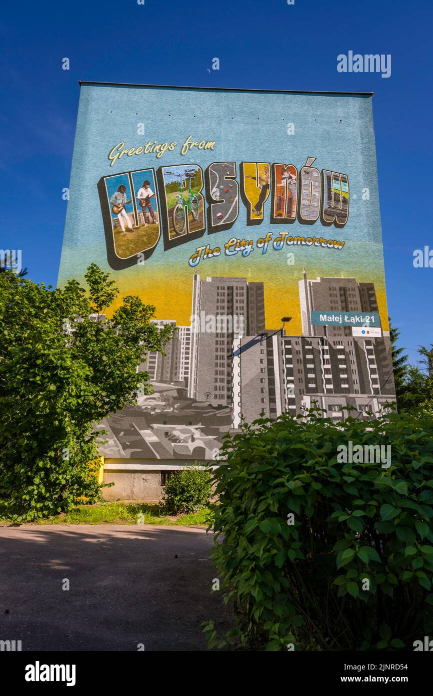 Murals in Warsaw, Poland Stock Photo - Alamy