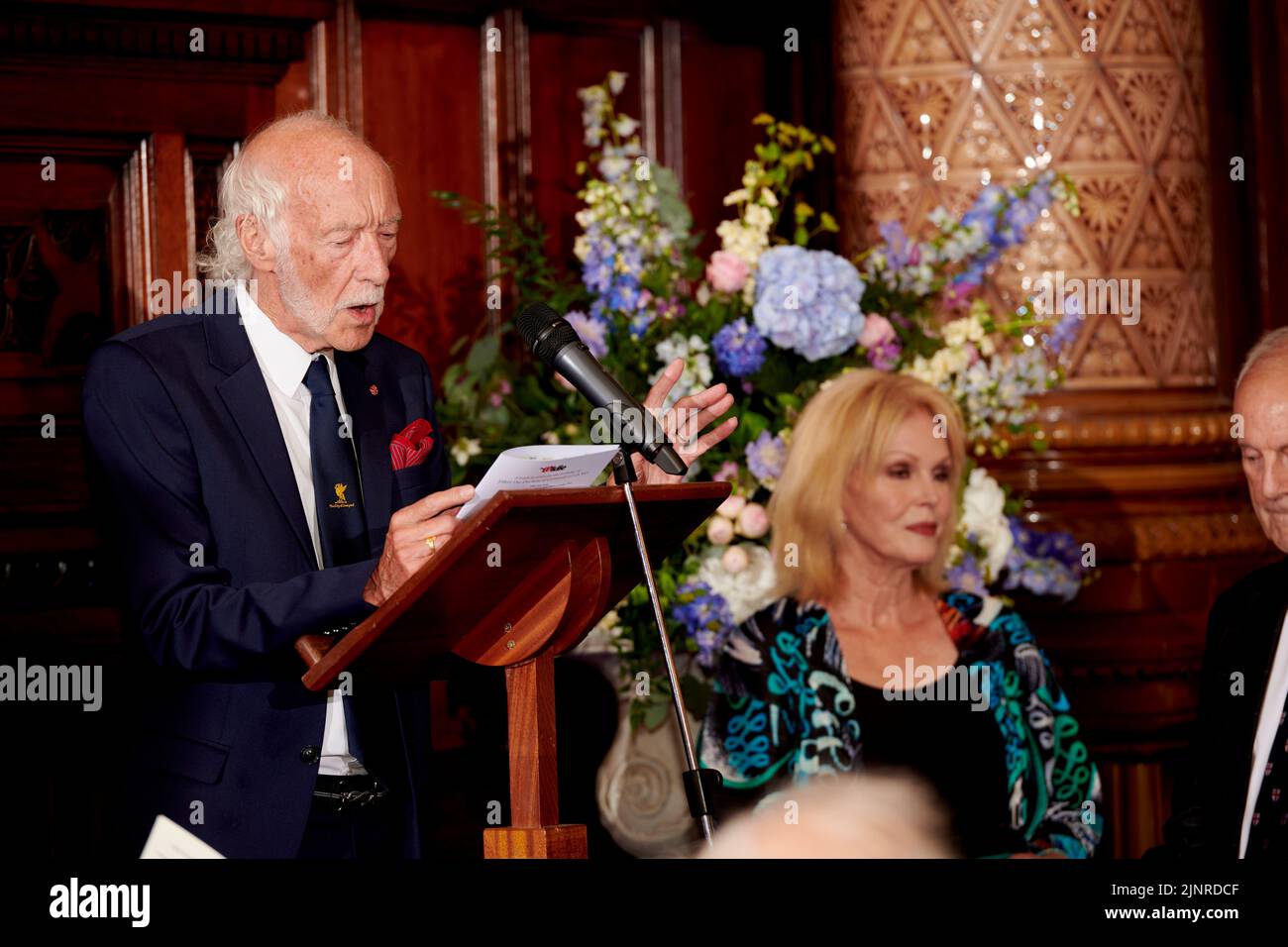 Roger McGough speaking at the Lunch at The National Liberal Club ...