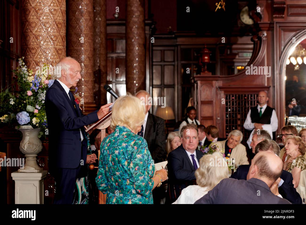 Roger McGough speaking at the Lunch at The National Liberal Club ...