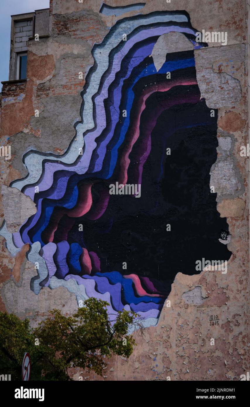 Murals in Warsaw, Poland Stock Photo - Alamy