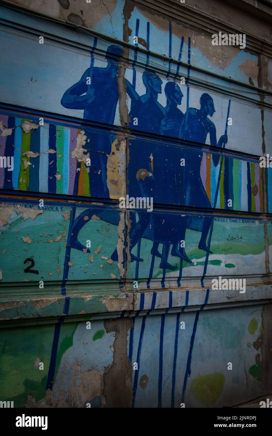 Murals in Warsaw, Poland Stock Photo - Alamy