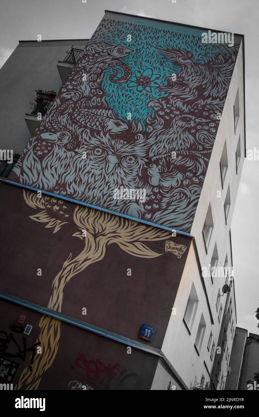 Murals in Warsaw, Poland Stock Photo - Alamy