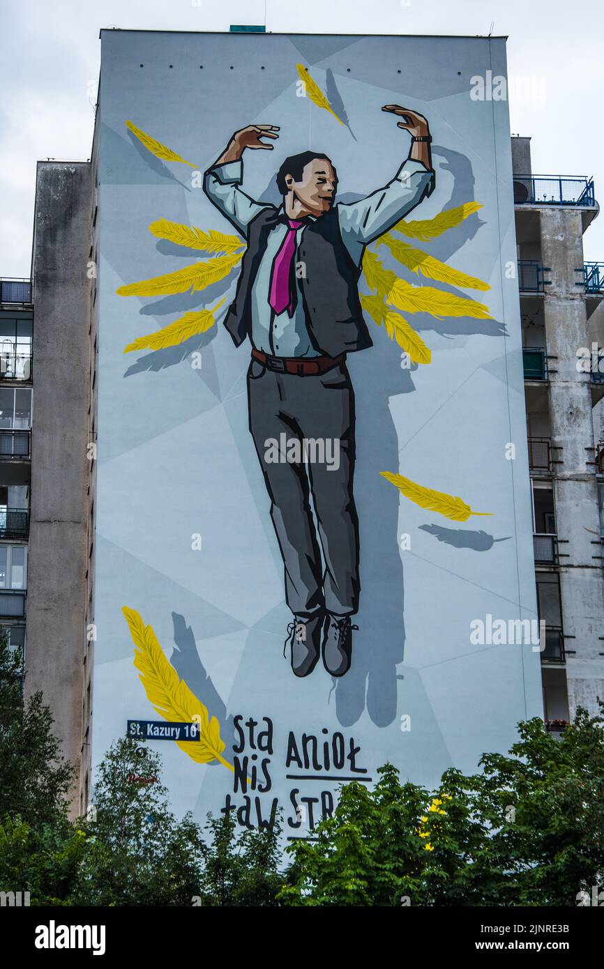 Murals in Warsaw, Poland Stock Photo - Alamy
