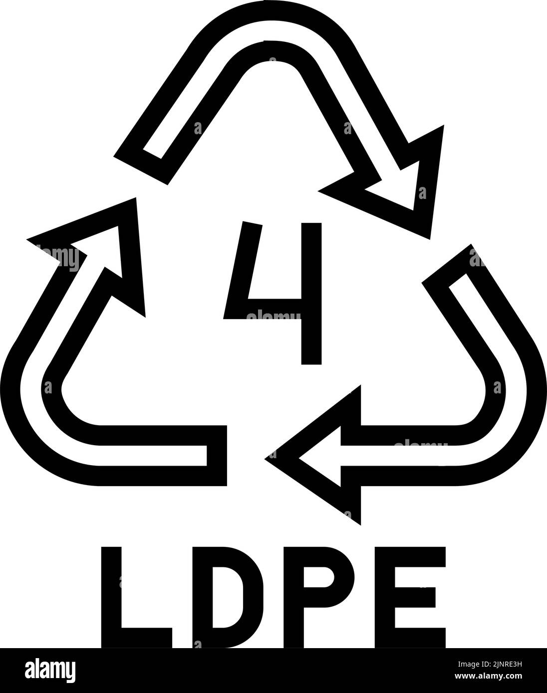 Ldpe recycling symbol Black and White Stock Photos & Images - Alamy