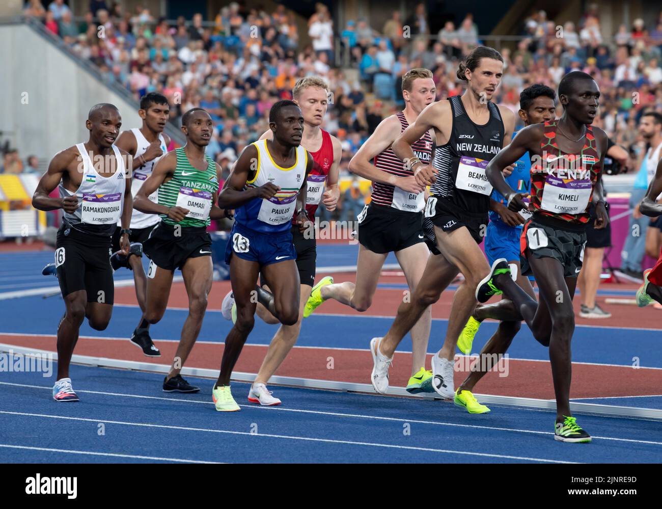 Daniel Nghidinwa Paulus of Namibia competing in the men’s 5000m final ...