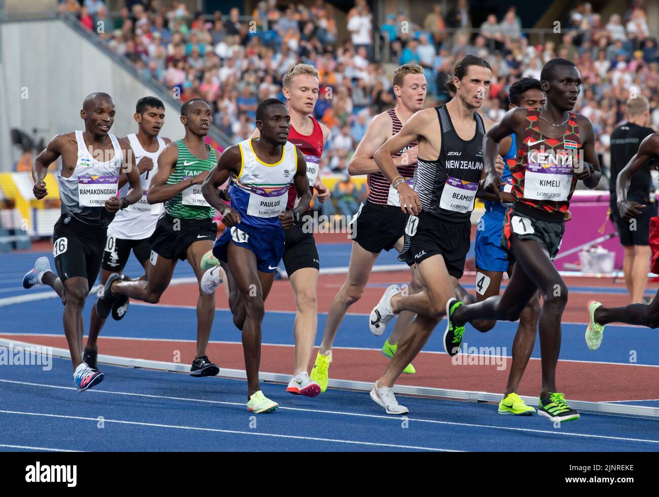 George Beamish of New Zealand competing in the men’s 5000m final at the ...