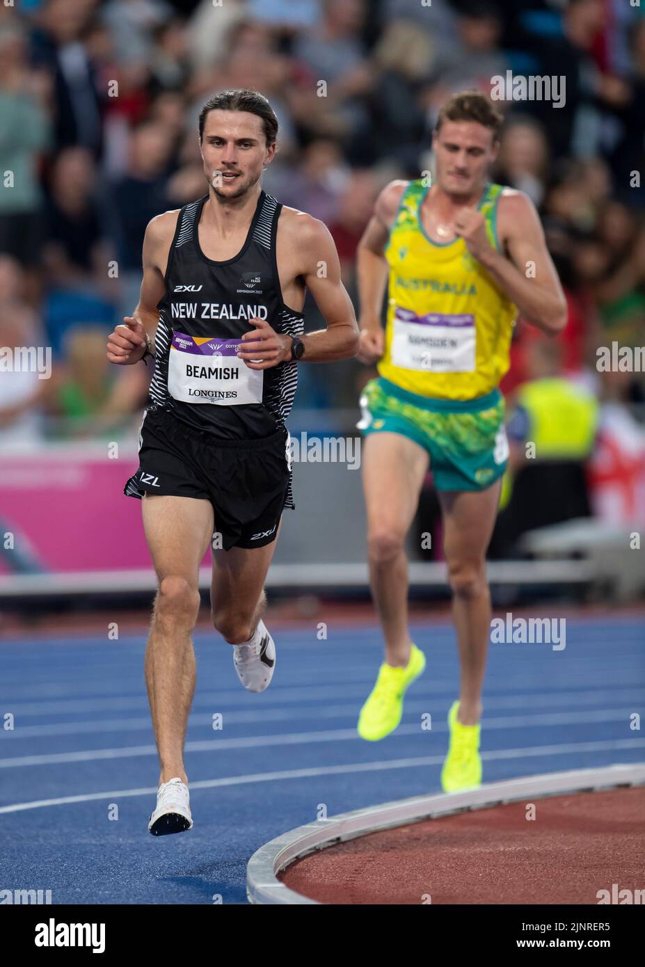 George Beamish of New Zealand competing in the men’s 5000m final at the ...