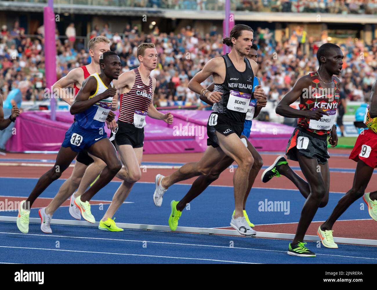 George Beamish of New Zealand competing in the men’s 5000m final at the ...