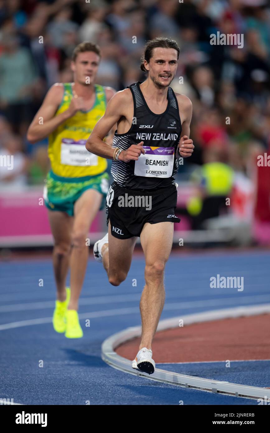George Beamish of New Zealand competing in the men’s 5000m final at the ...