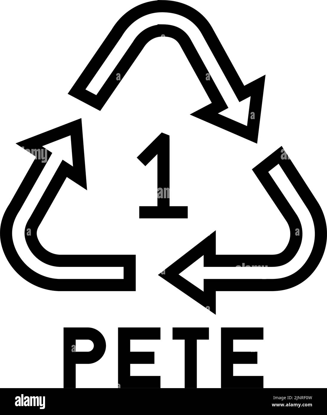 pete plastic product mark line icon vector illustration Stock Vector ...