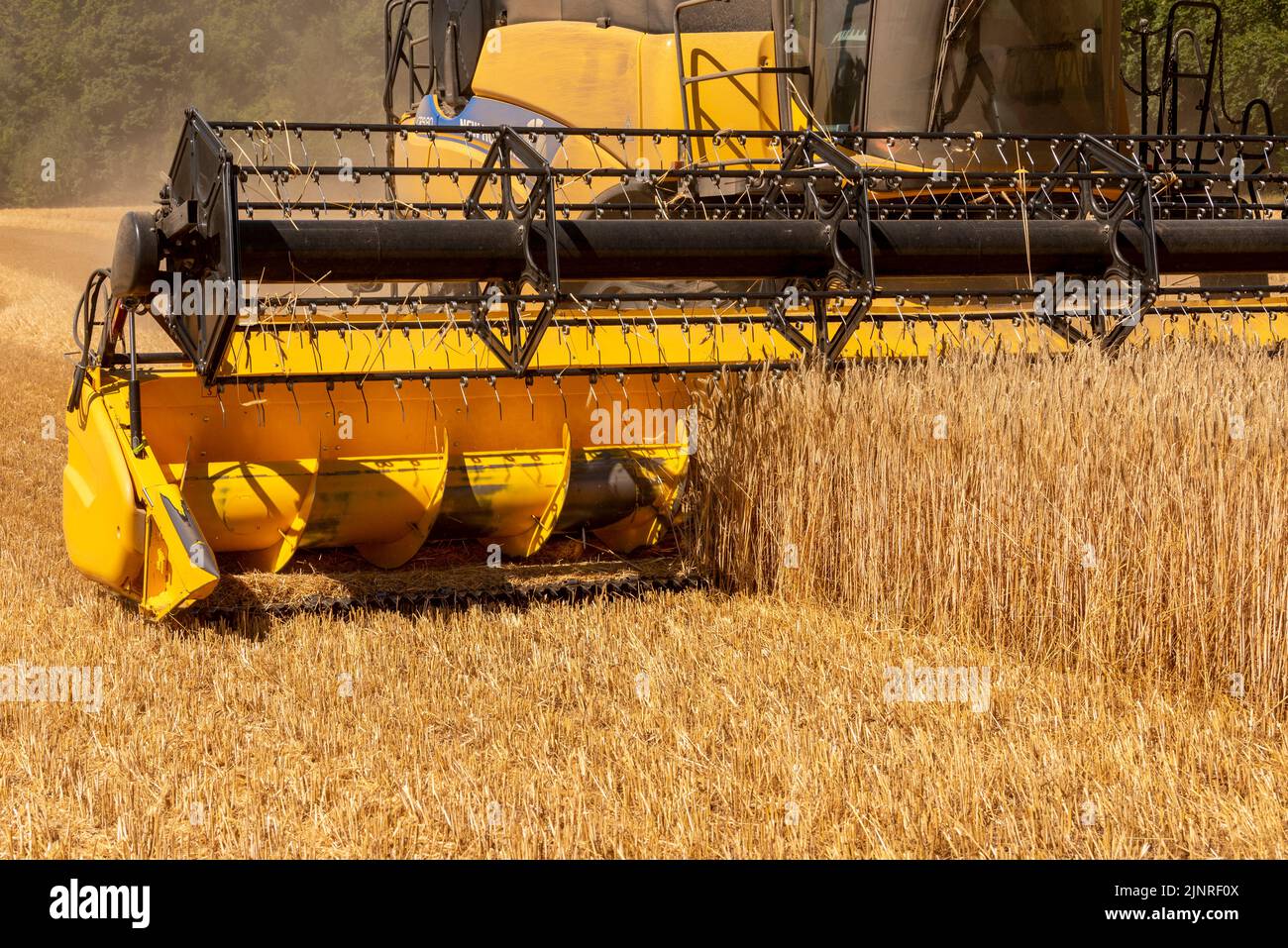 Temple Guiting, Cheltenham, England, UK. 2022. Combine harvester ...