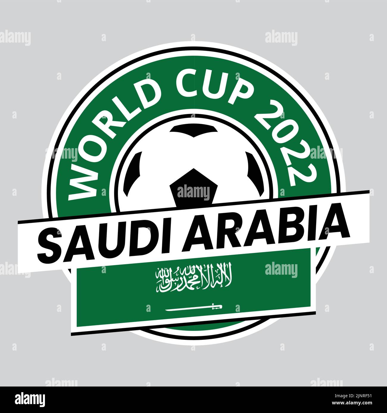 Illustration of Saudi Arabia Team Badge for Qatar World Cup 2022 Stock ...