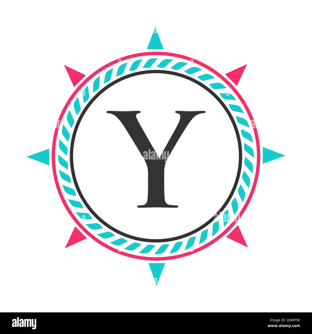 Anchor Logo Design on Letter Y Template. Marine Retro Element, Super ...