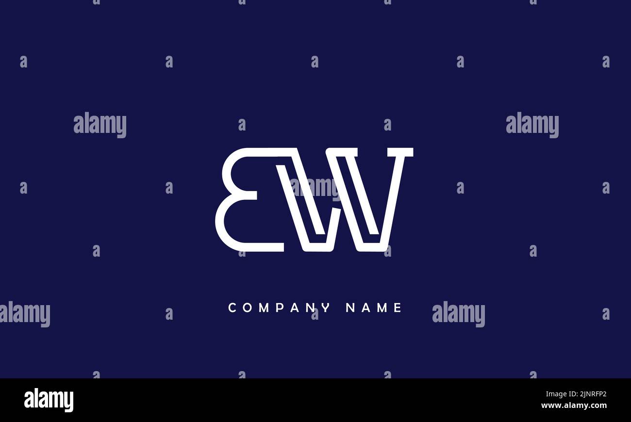 BW, WB Abstract Letters Logo Monogram Stock Vector Image & Art - Alamy