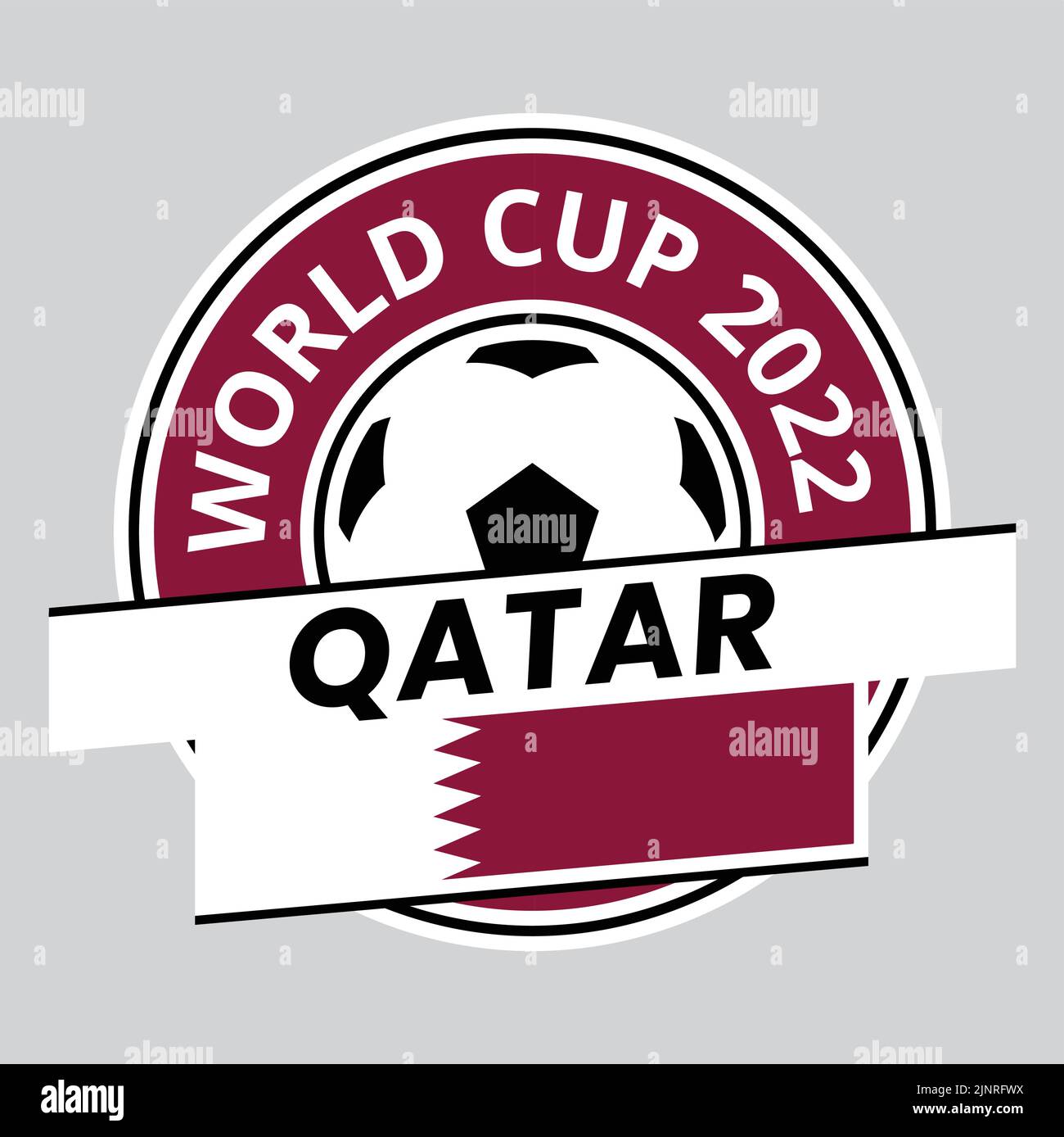 Illustration of Qatar Team Badge for Qatar World Cup 2022 Stock Vector ...