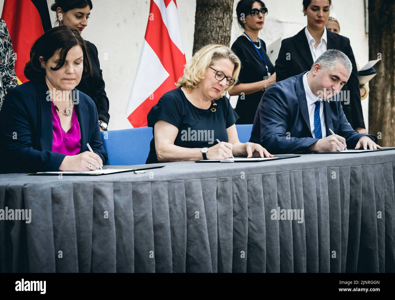 Dzalisi, Georgien. 29th June, 2022. Federal Development Minister Svenja ...