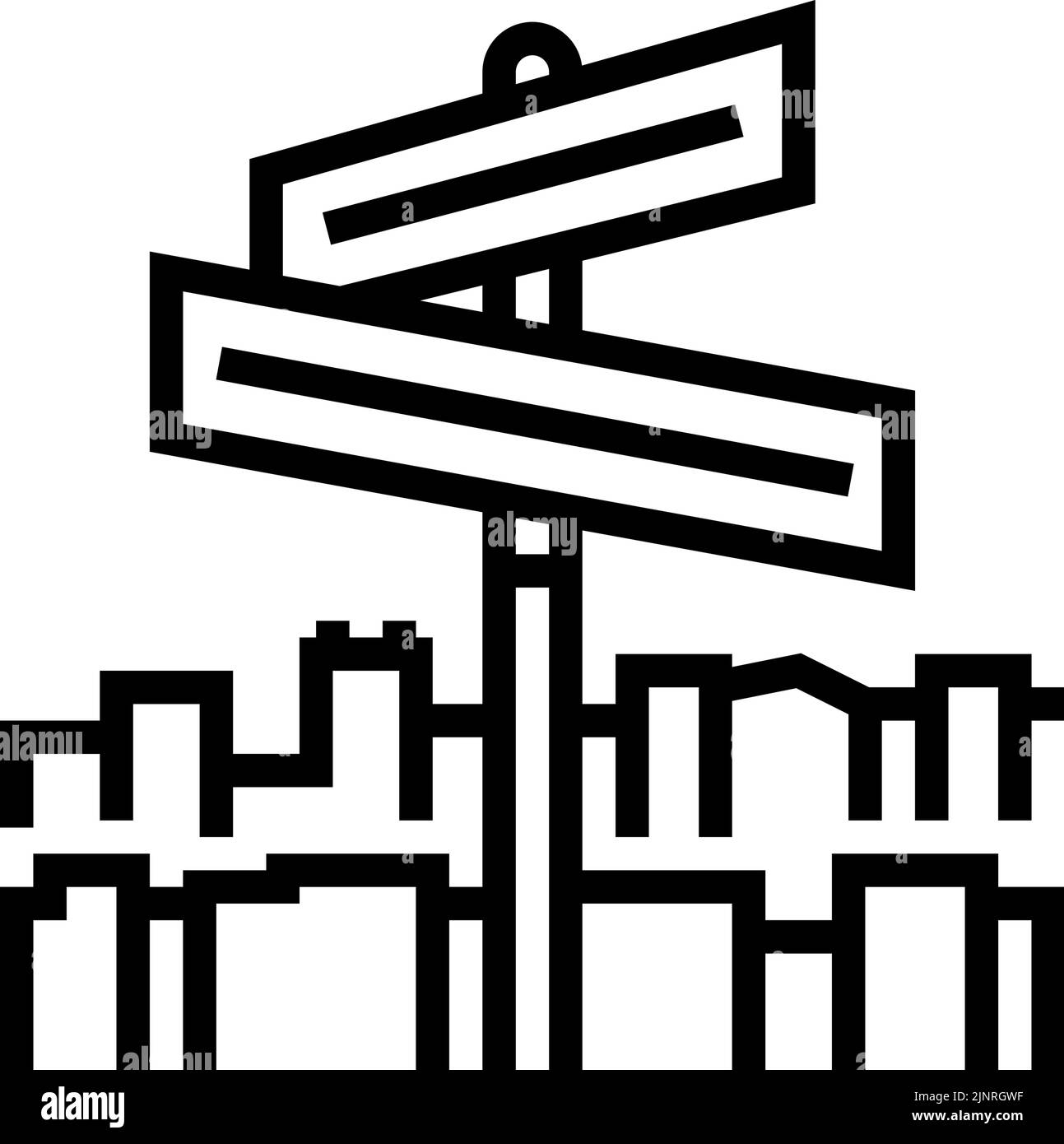 street road sign line icon vector illustration Stock Vector Image & Art ...