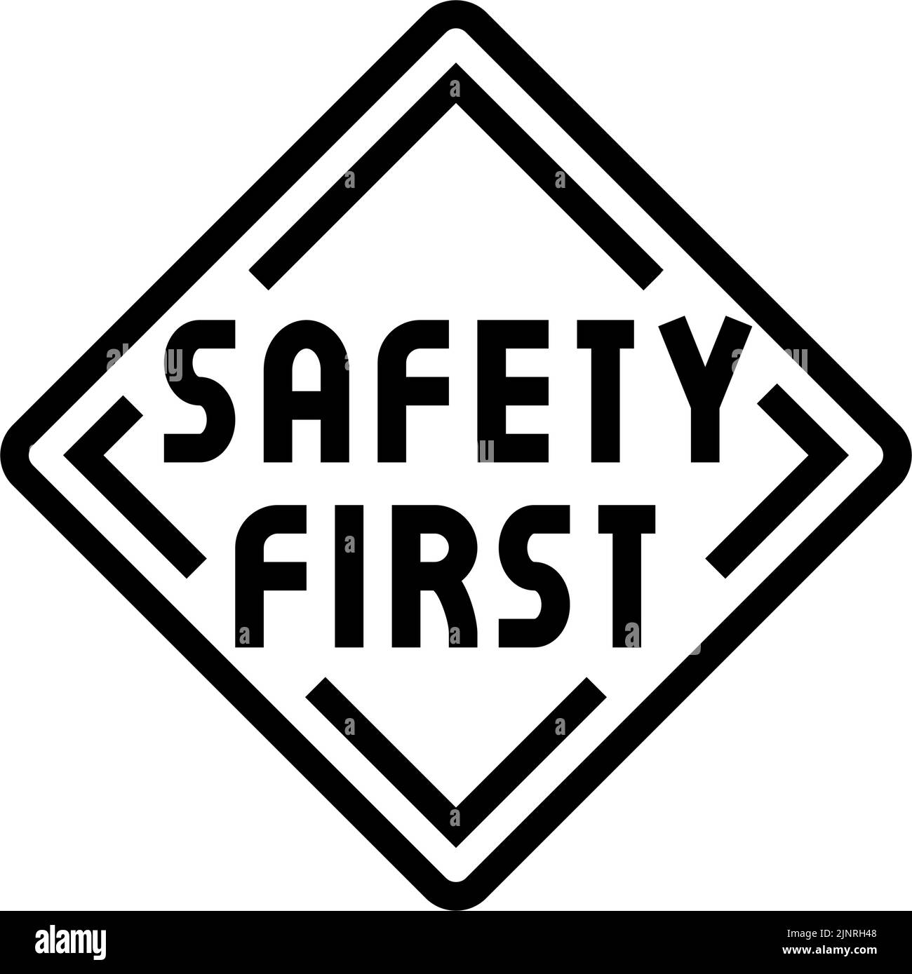 safety road sign line icon vector illustration Stock Vector Image & Art ...