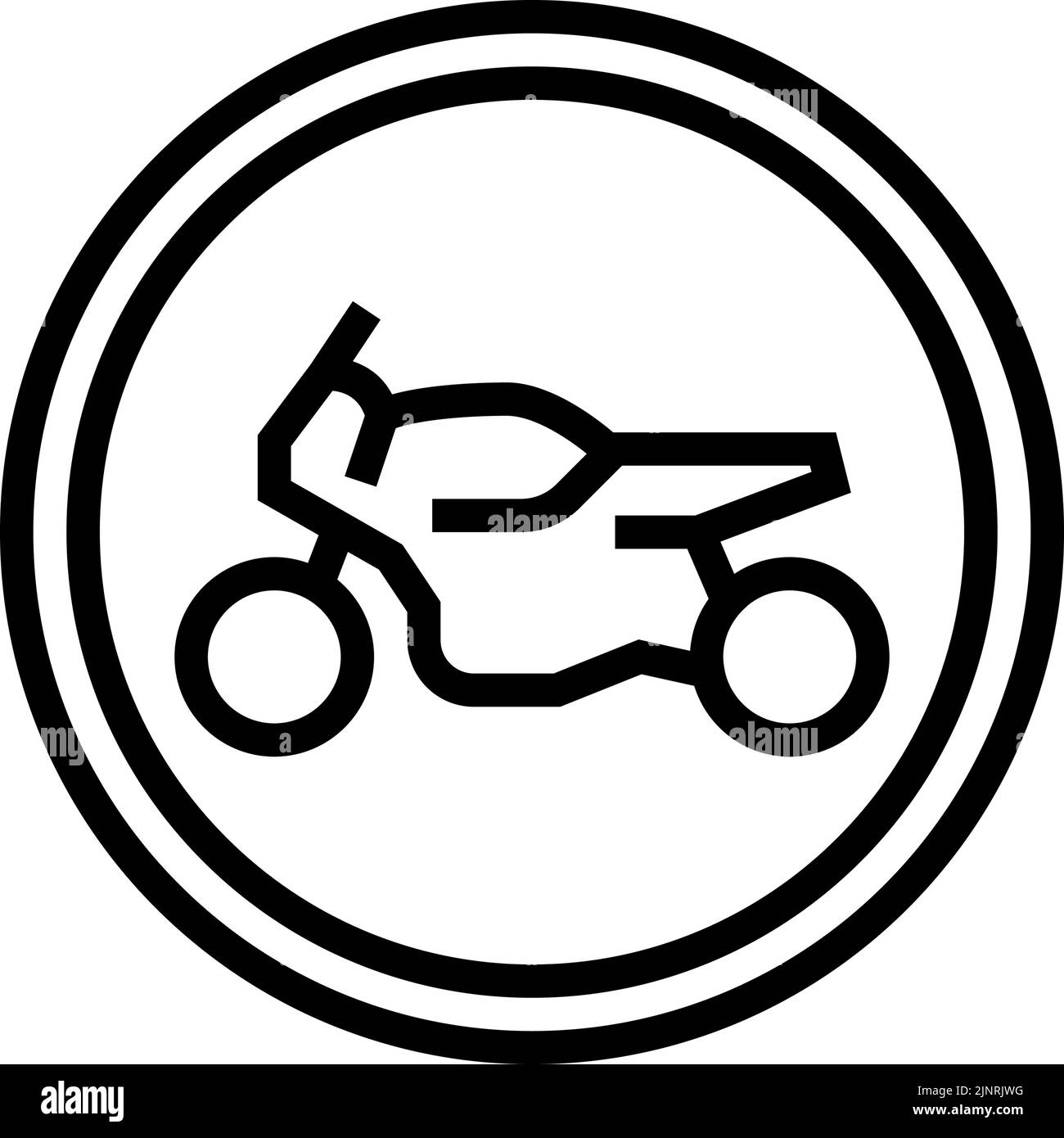 motorcycle road sign line icon vector illustration Stock Vector Image ...