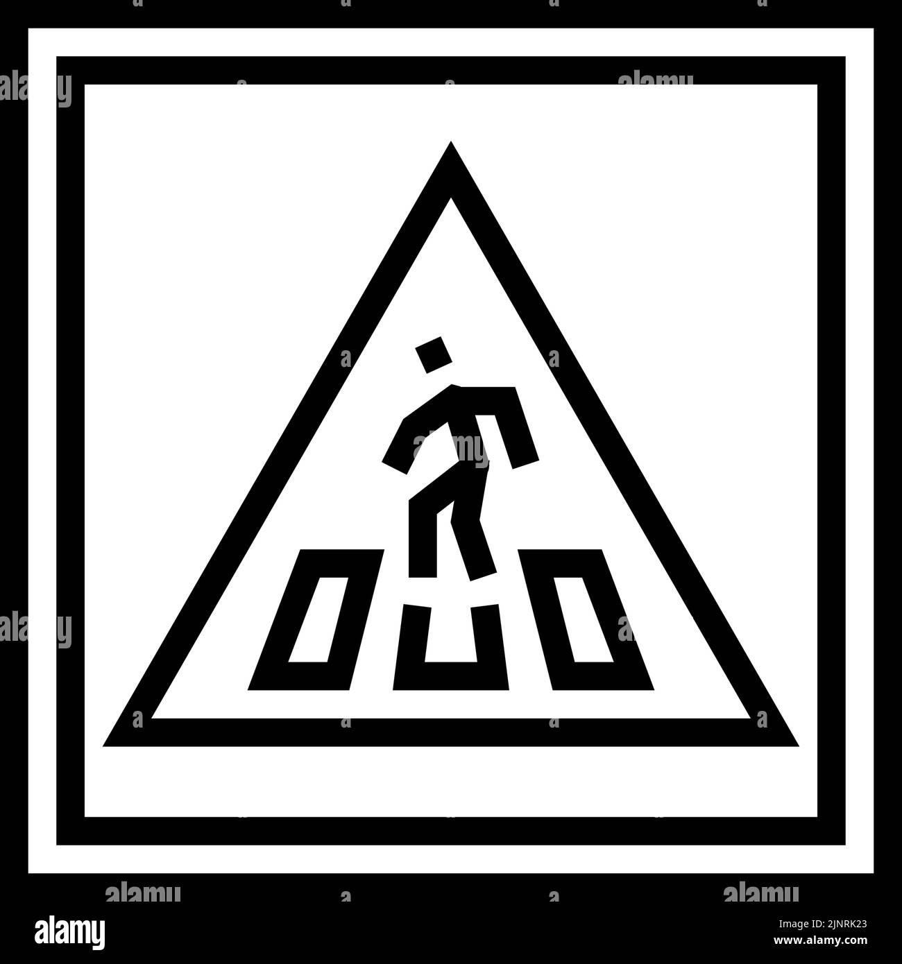 pedestrian road sign line icon vector illustration Stock Vector Image ...