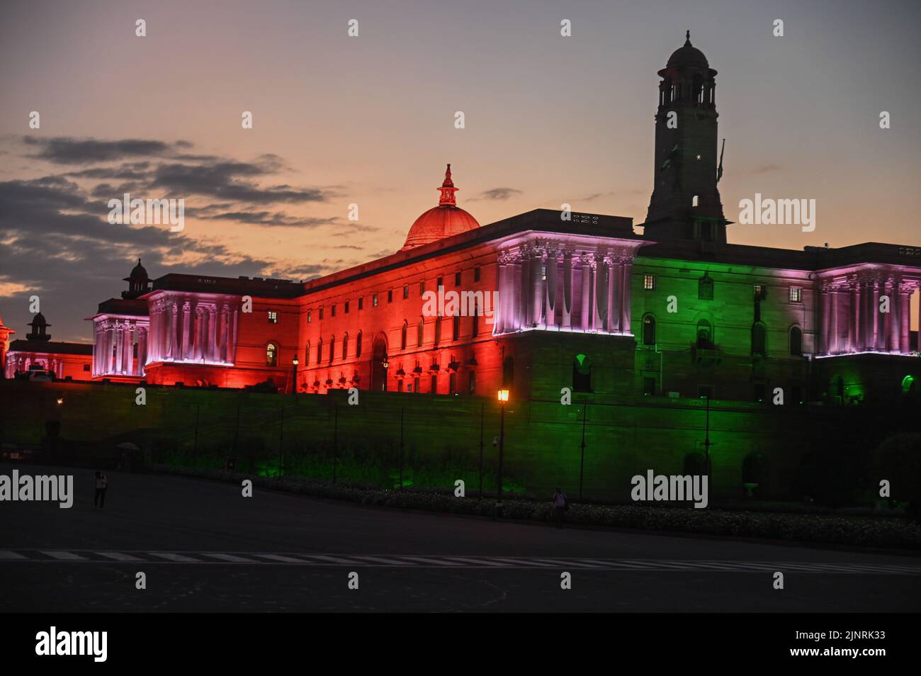 New Delhi, New Delhi, India. 12th Aug, 2022. An illuminated view of ...