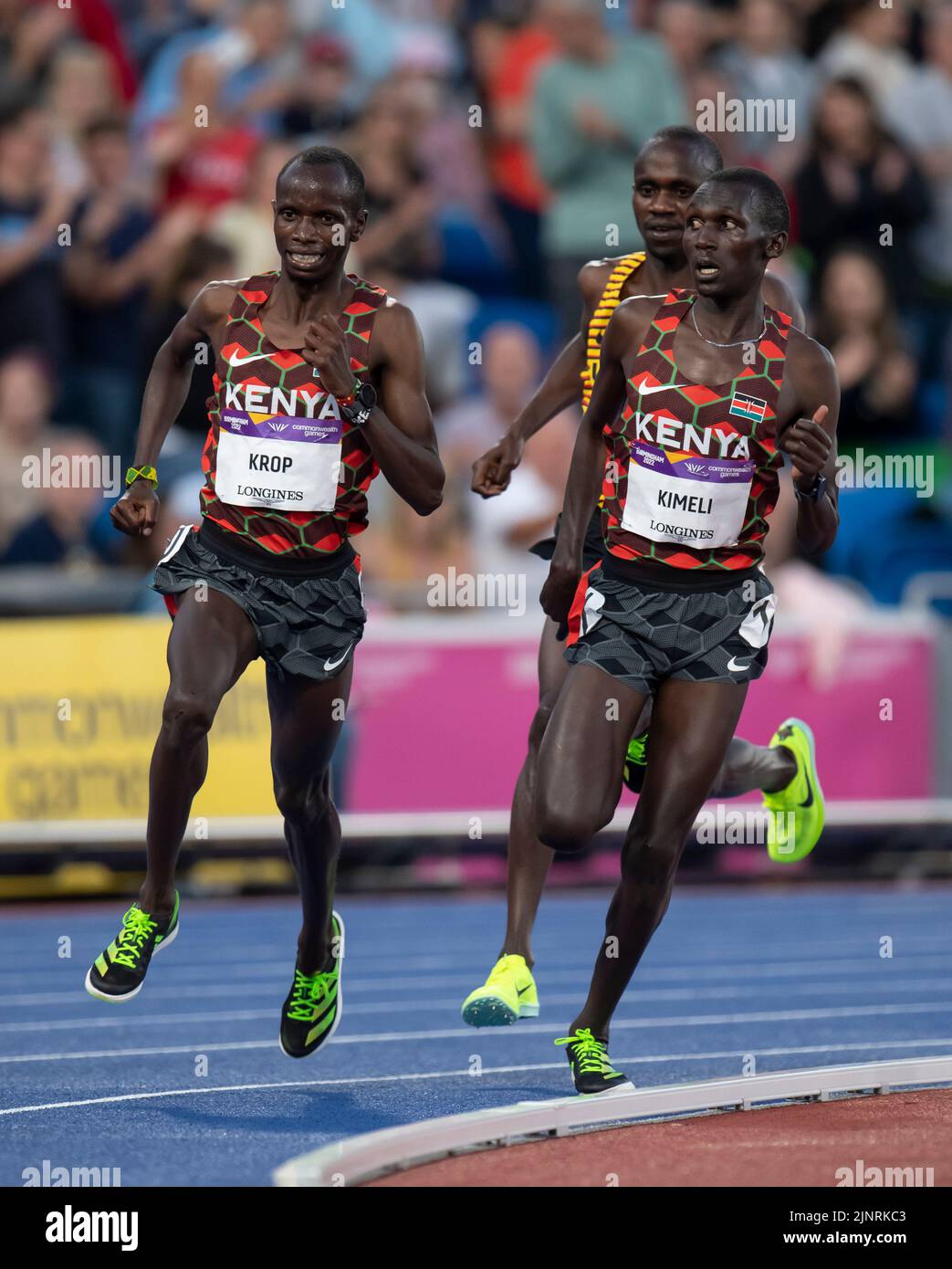 Jacob Krop and Nicholas Kipkorir Kimeli of Kenya and Jacob Kiplimo of ...
