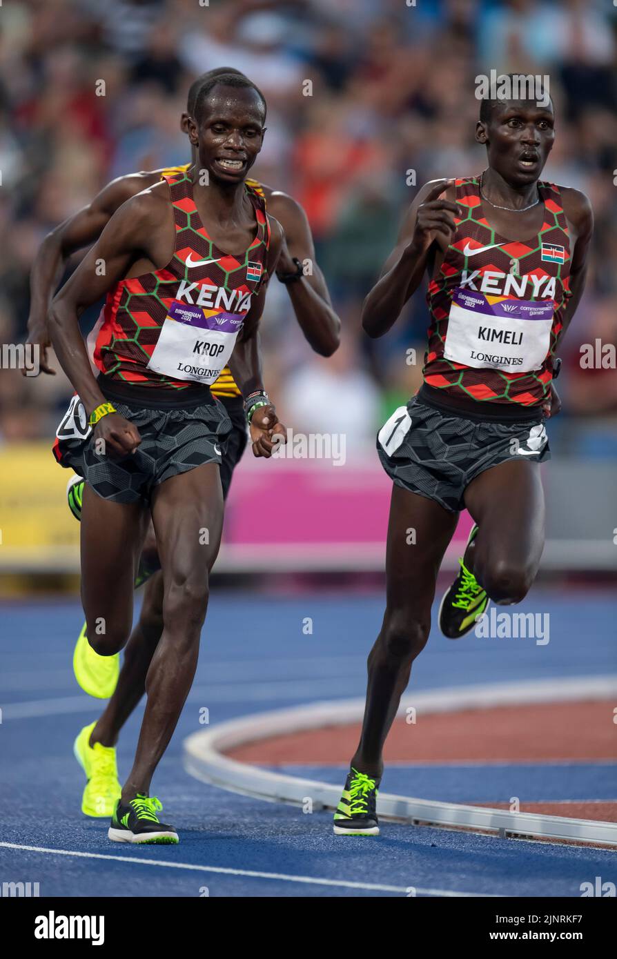 Jacob Krop and Nicholas Kipkorir Kimeli of Kenya competing in the men’s ...