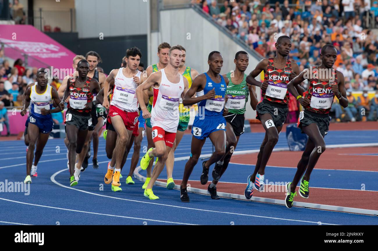 Marc Scott of England competing in the men’s 5000m final at the ...