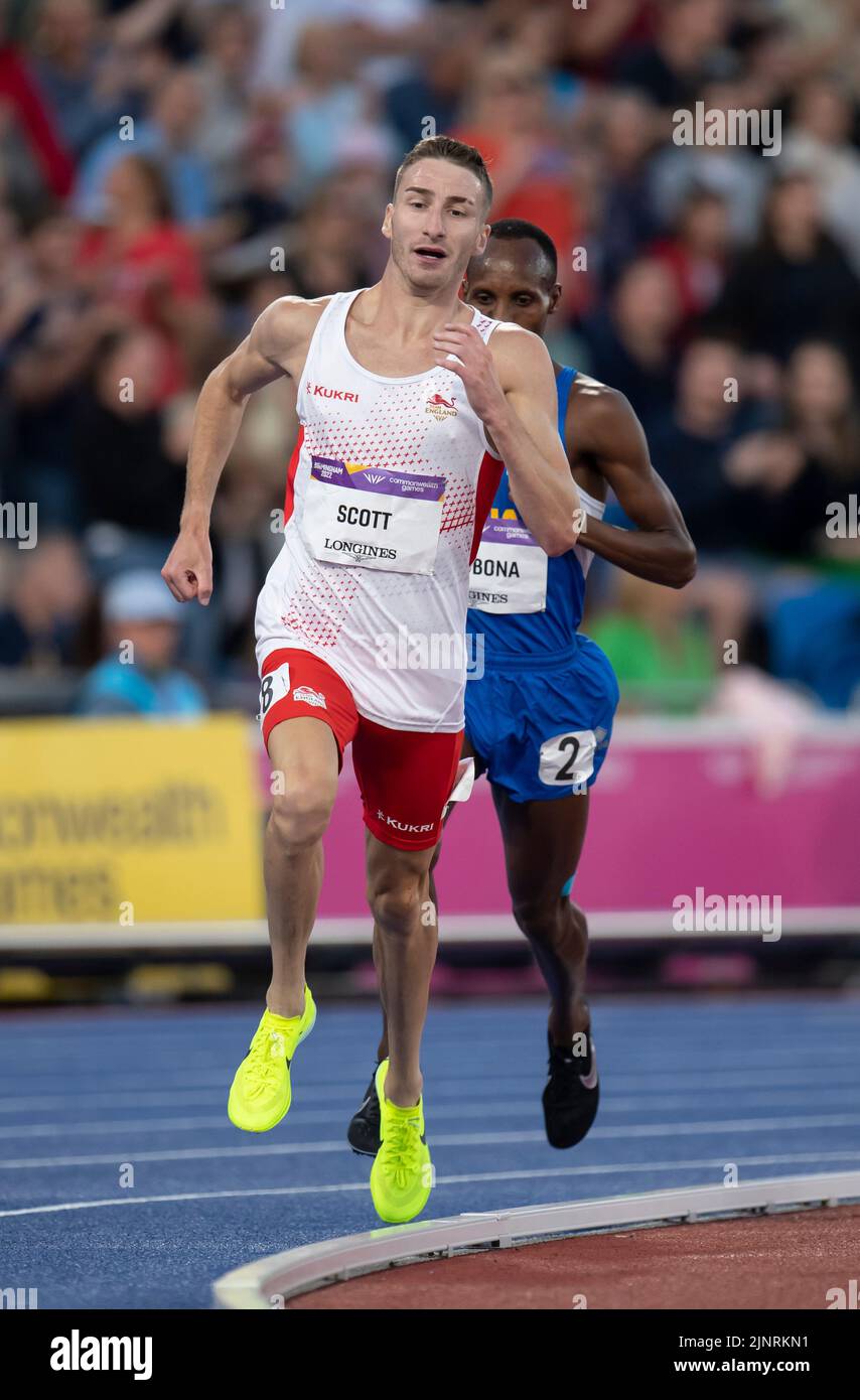 Marc Scott of England competing in the men’s 5000m final at the ...