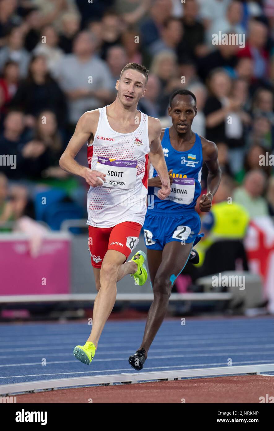Marc Scott of England competing in the men’s 5000m final at the ...