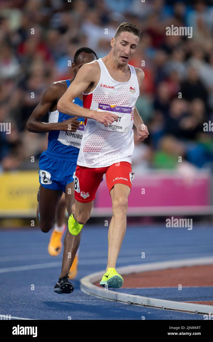 Marc Scott of England competing in the men’s 5000m final at the Commonwealth Games at Alexander ...