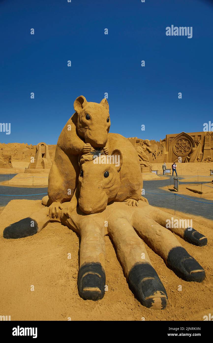 Sondervig, Denmark, June, 2022: International Sand Sculpture Festival ...