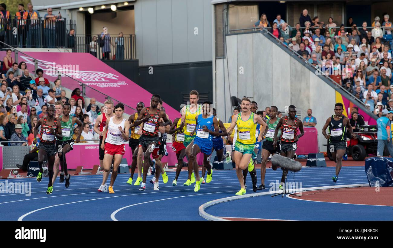 Men’s 5000m final start at the Commonwealth Games at Alexander Stadium ...