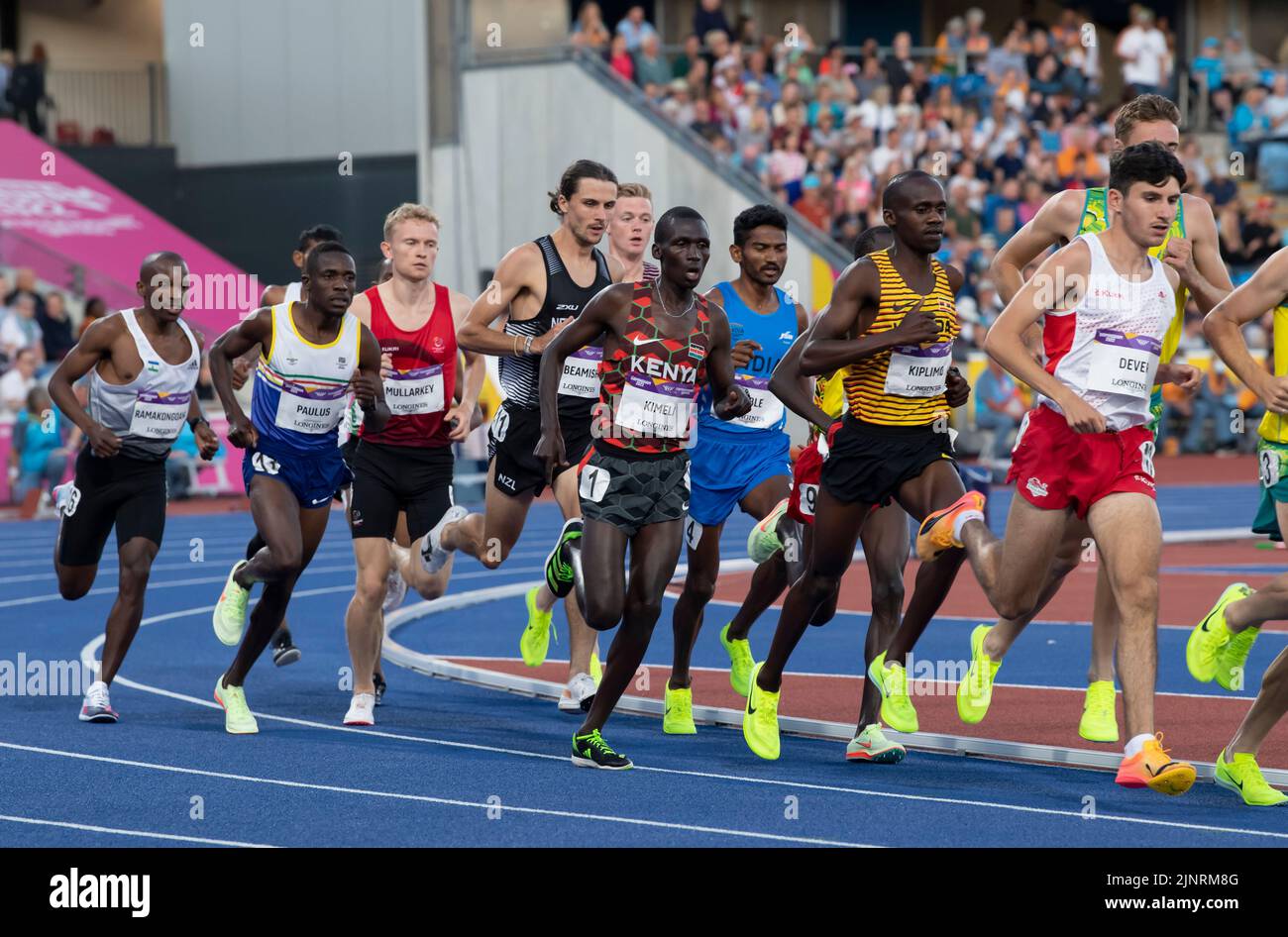 Patrick Dever of England competing in the men’s 5000m final start at the Commonwealth Games at ...