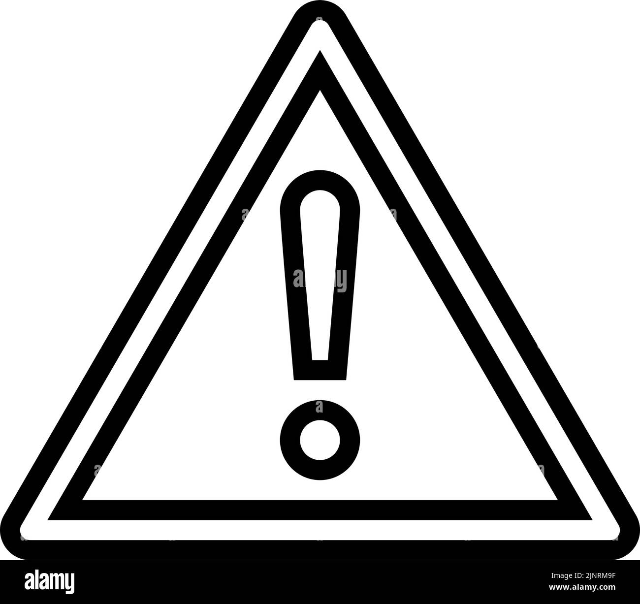 warning road sign line icon vector illustration Stock Vector Image ...