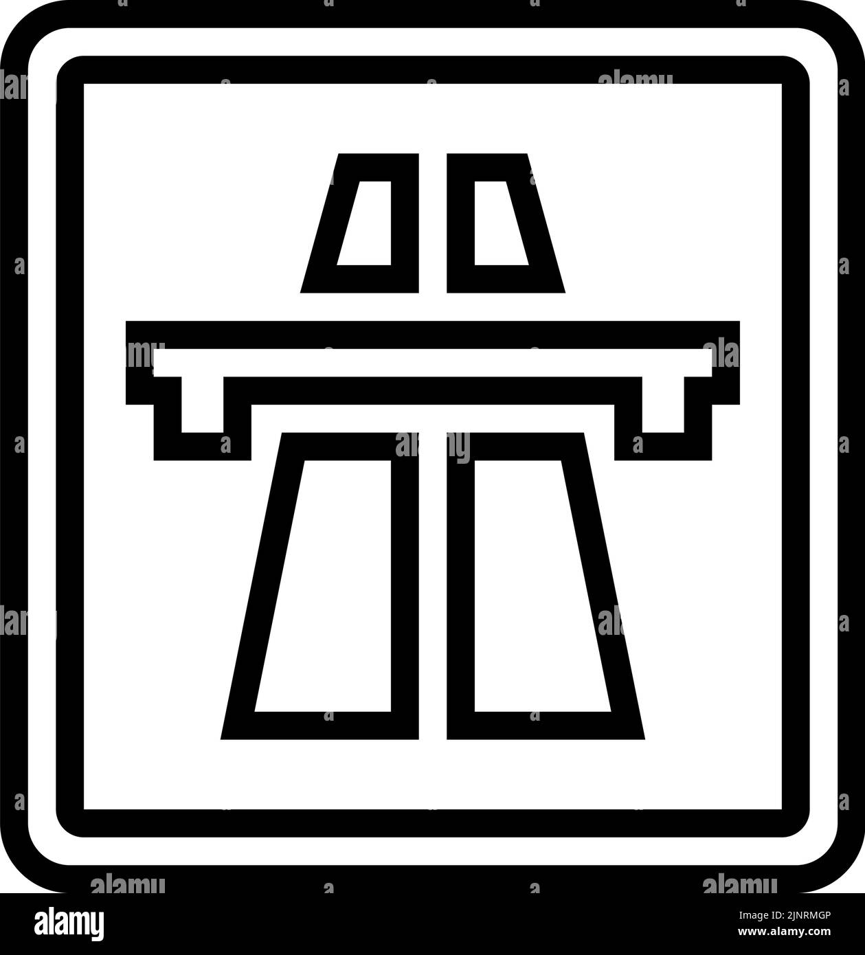 highway road sign line icon vector illustration Stock Vector Image ...