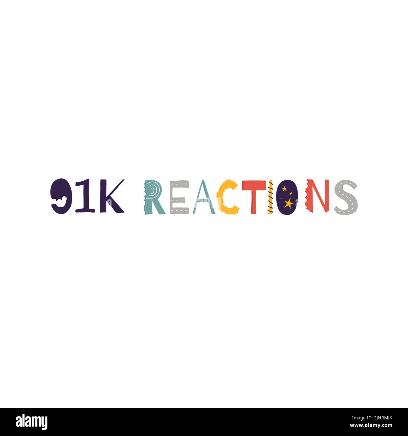 91k reactions vector art illustration celebration sign label with ...