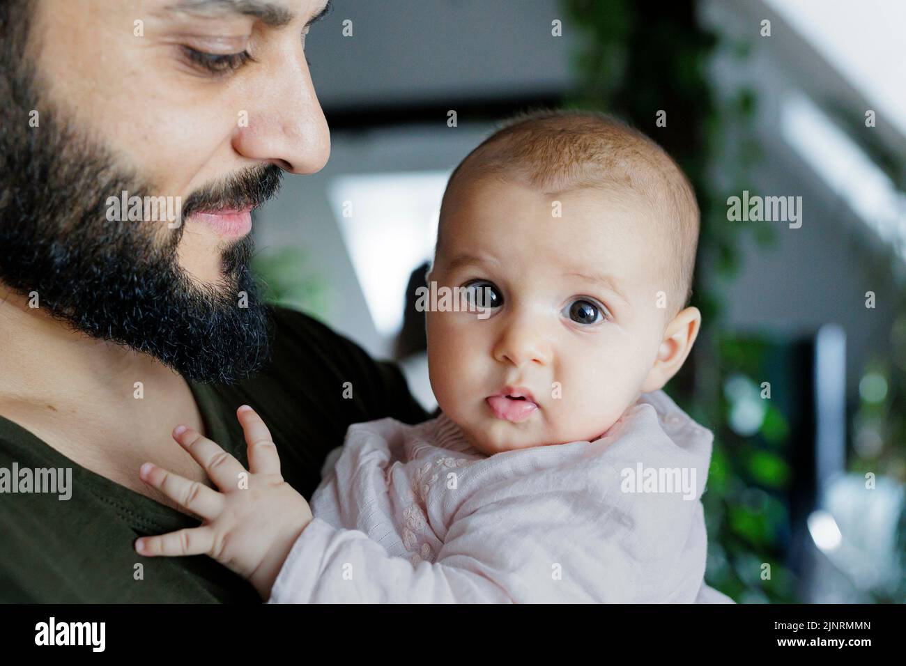 Bonn, Deutschland. 01st June, 2022. father with baby || Model release ...