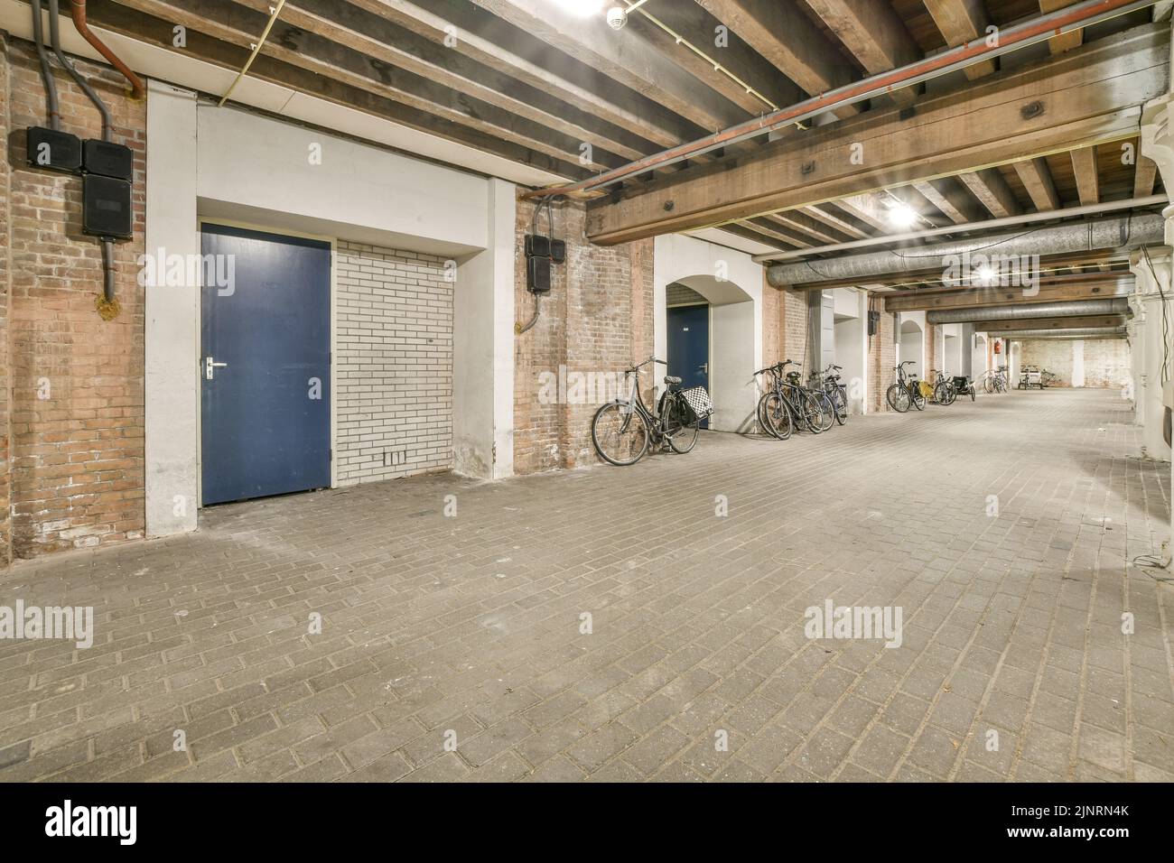 Ground floor for parking place in the modern high rise apartment Stock ...