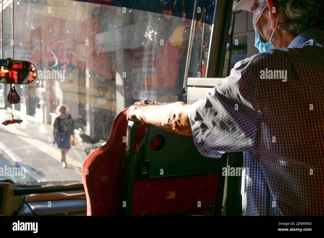 Travelling by bus, Kavala bus station, Kavala, Macedonia, North-Eastern ...