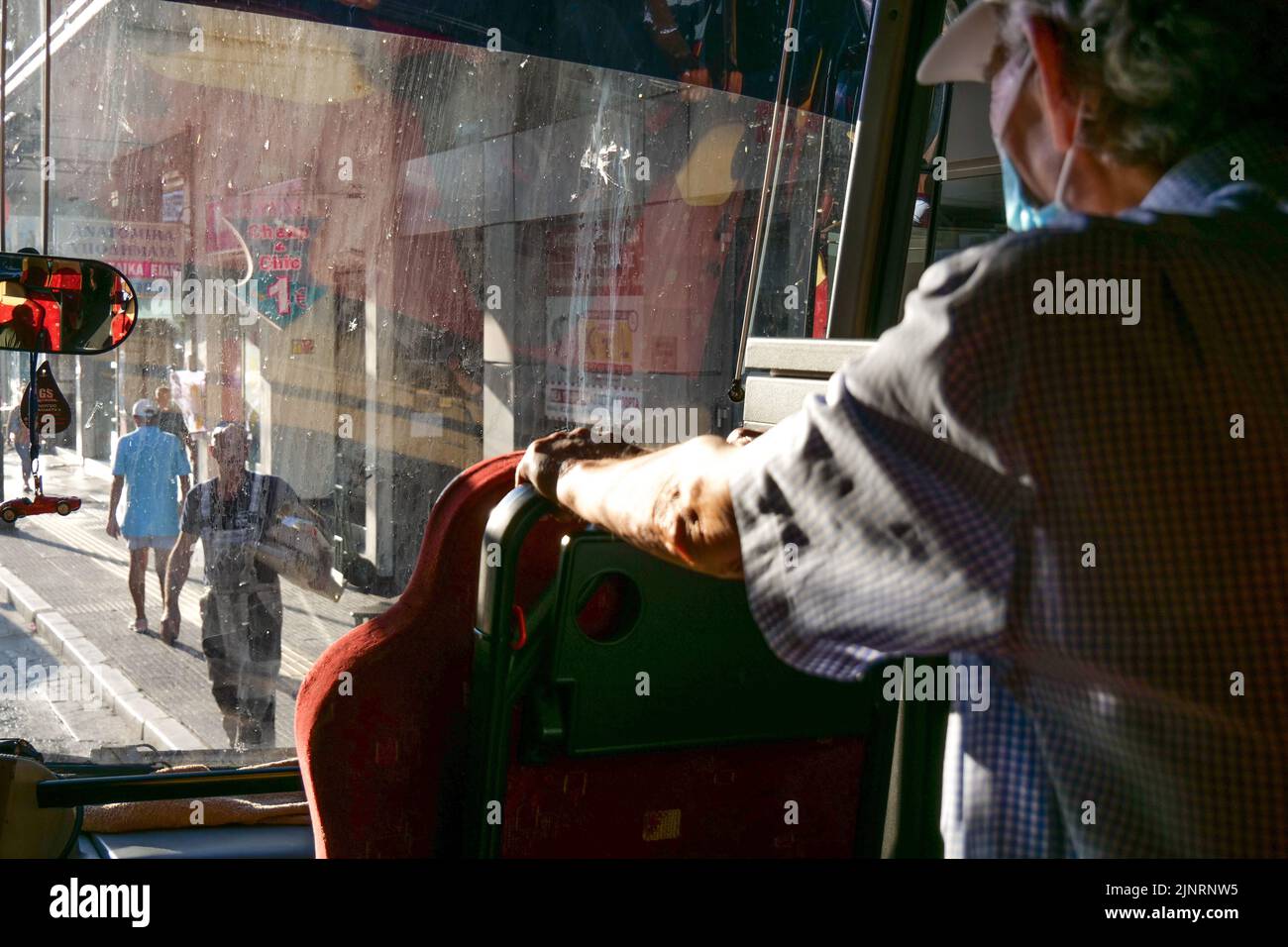Travelling by bus, Kavala bus station, Kavala, Macedonia, North-Eastern ...