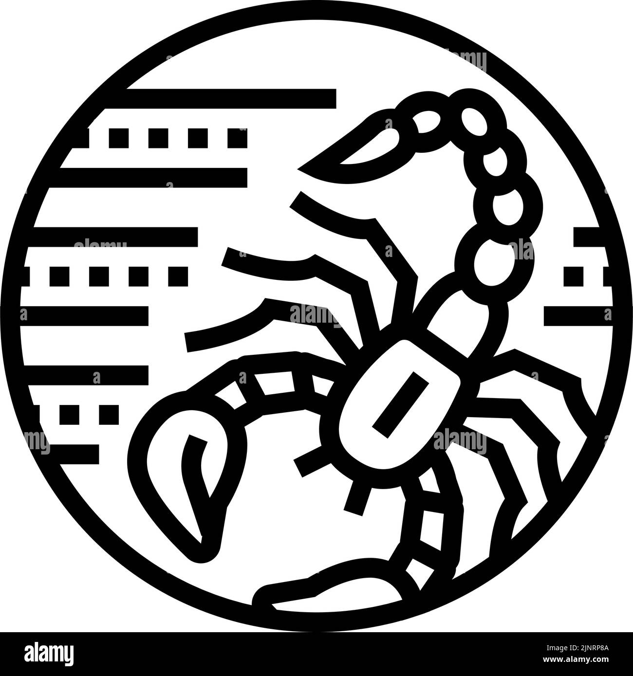 Scorpion Zodiac Line Icon Vector Illustration Stock Vector Image And Art