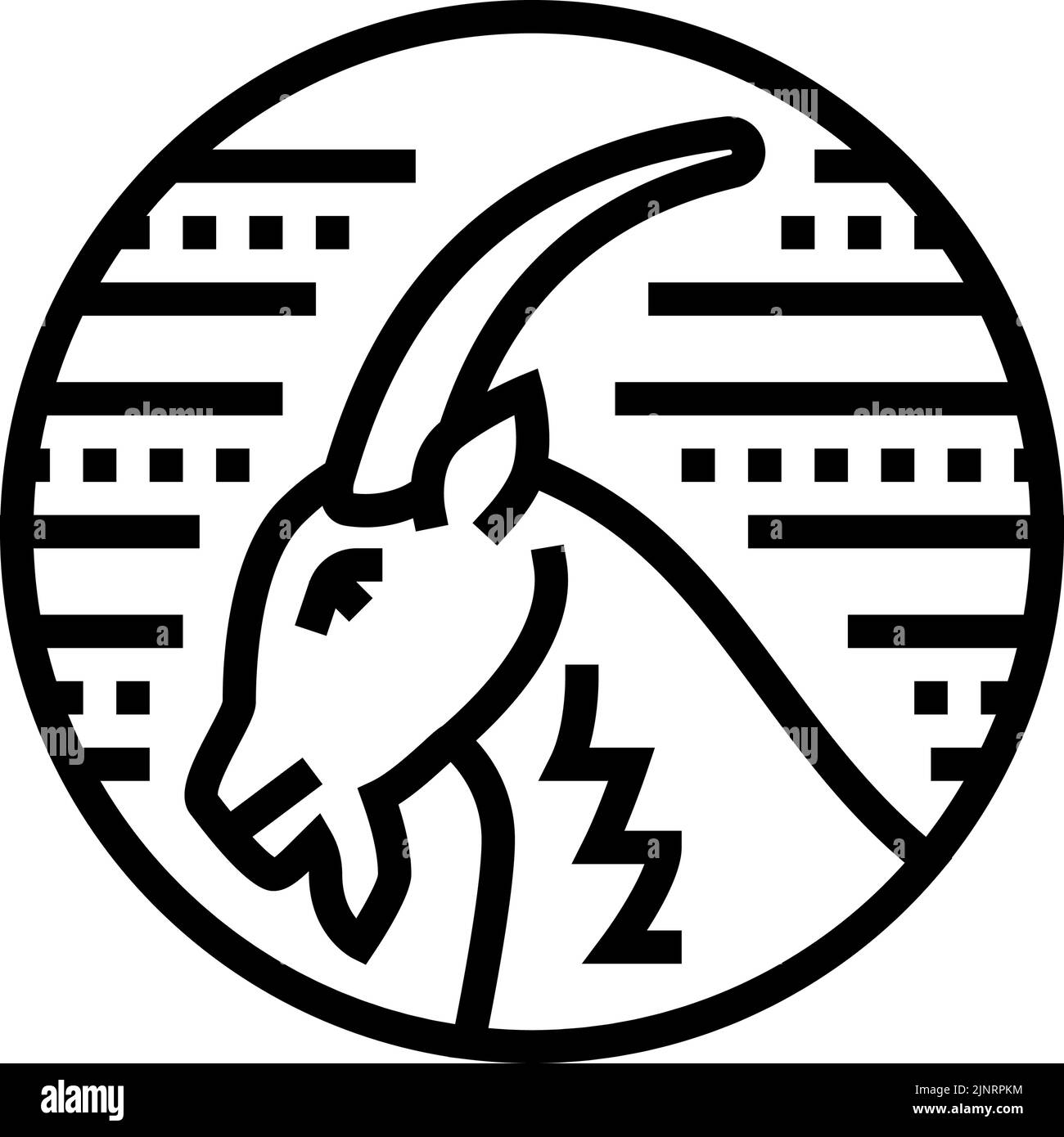 goat zodiac line icon vector illustration Stock Vector Image & Art - Alamy