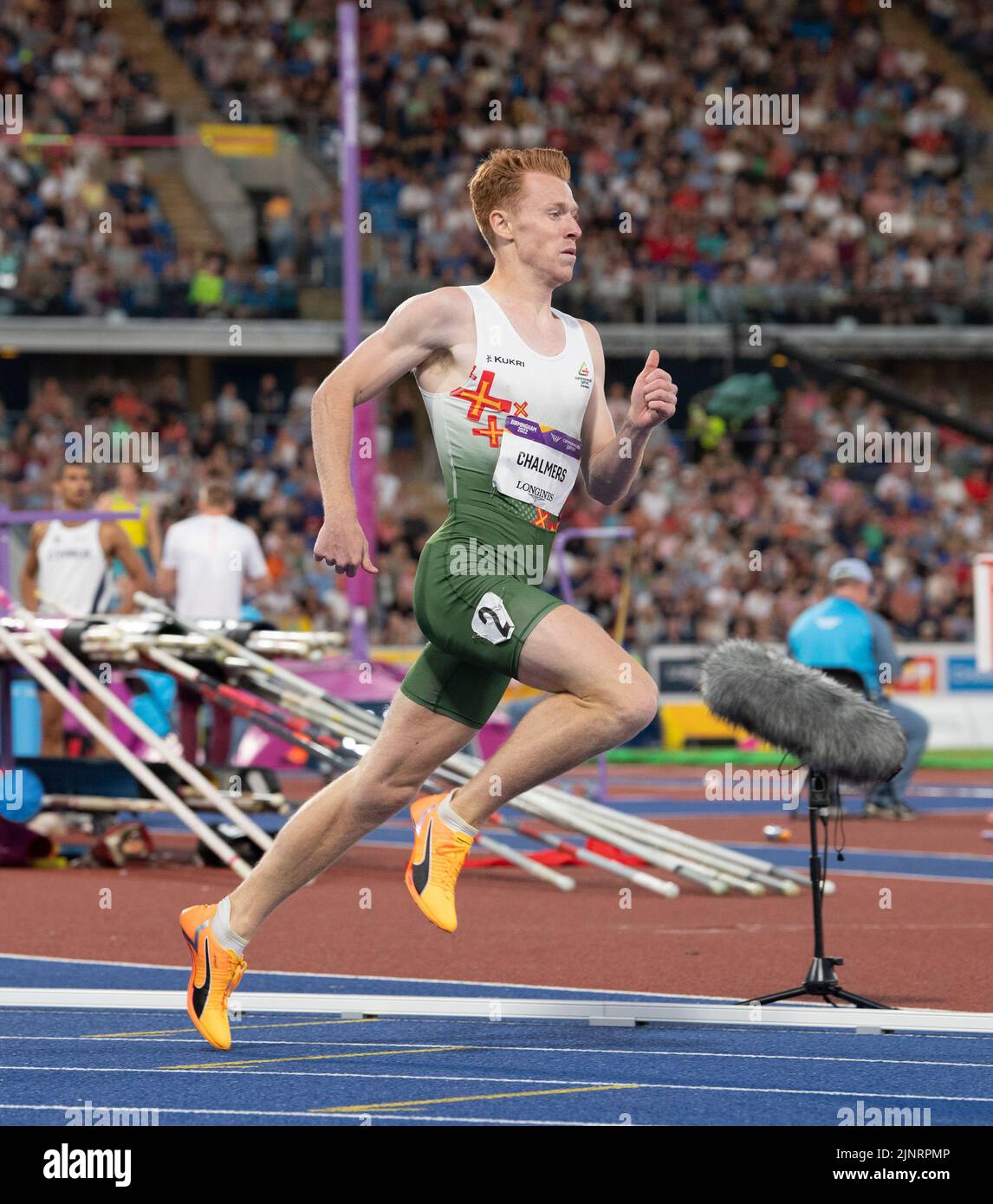 Alastair Chalmers of Guernsey competing in the men’s 400m hurdles final ...