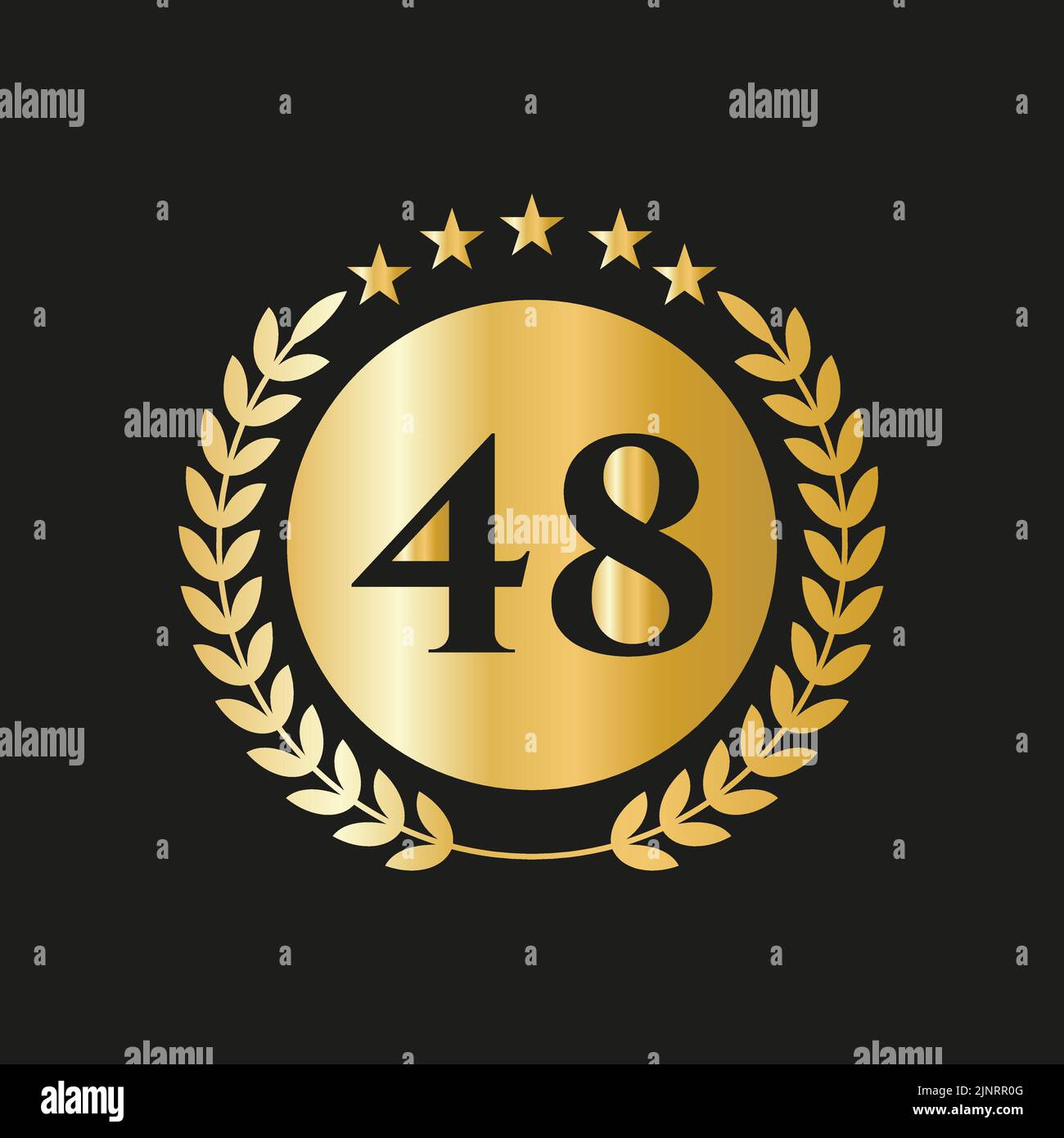 48 Years Anniversary Celebration Icon Vector Logo Design Template With ...