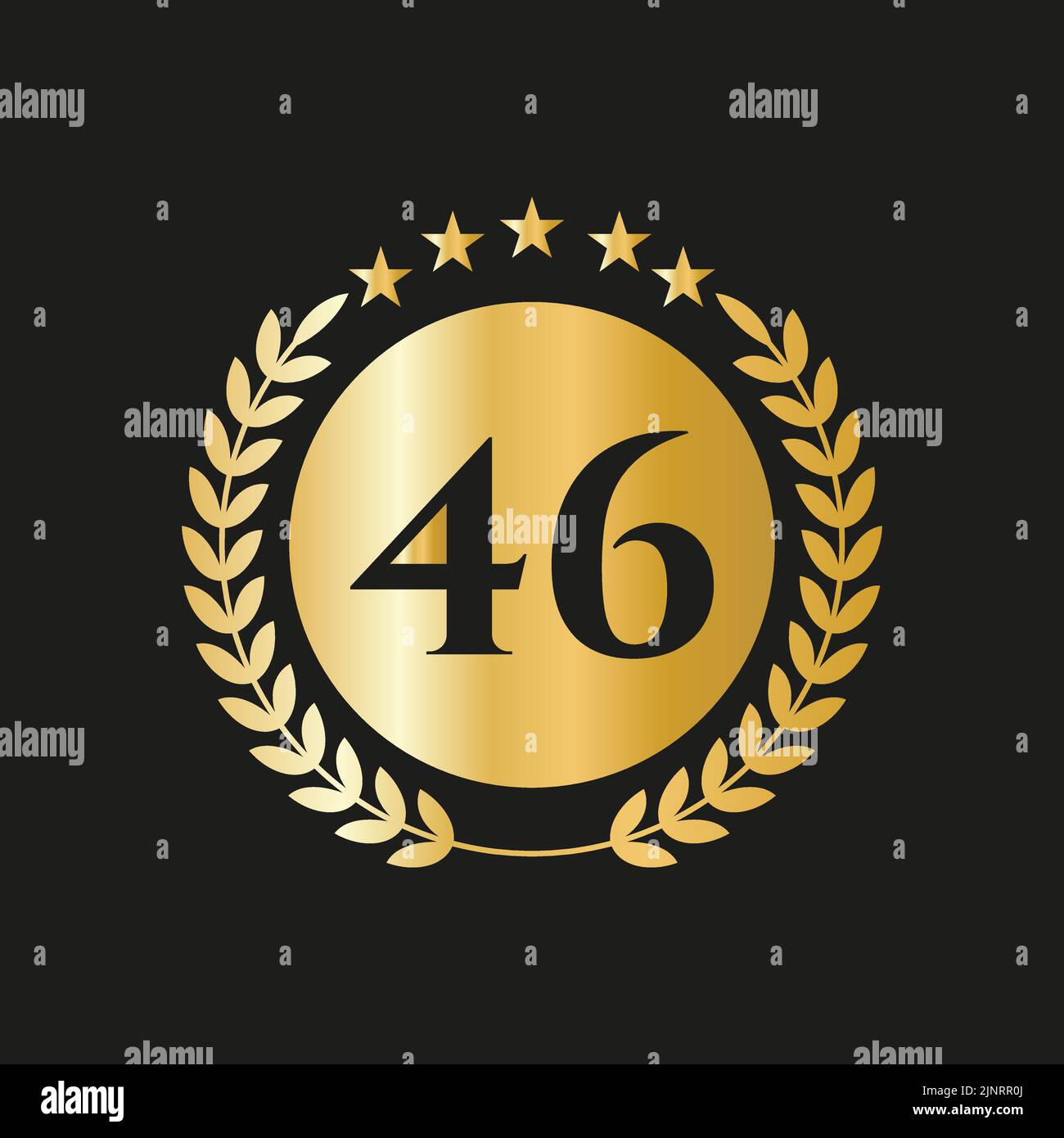 46 birthday logo Stock Vector Images - Alamy