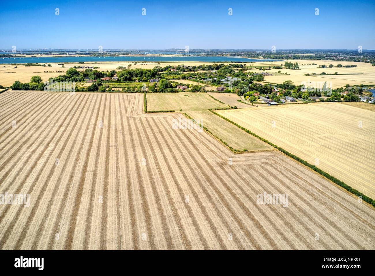 Aerial image of the small Parish of Chidham surrounded by the beautiful ...