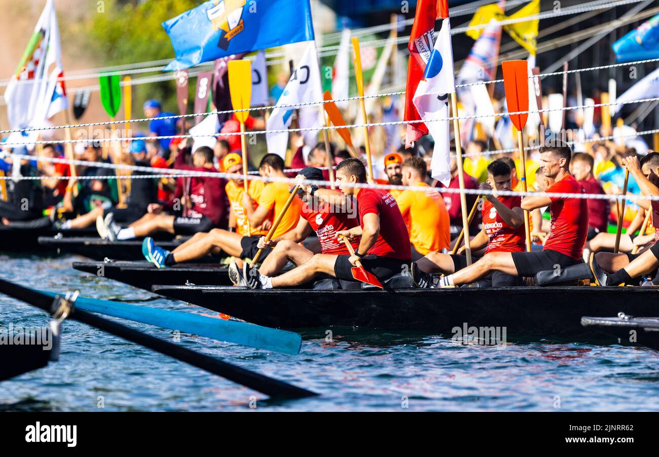 Start of the 25th Neretva Boat Marathon in Metkovic, Croatia on 13 ...