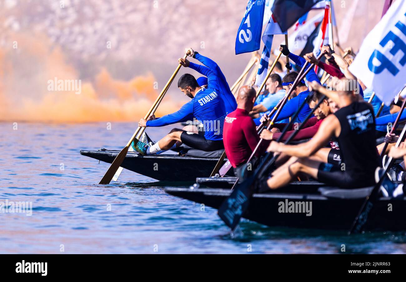 Start of the 25th Neretva Boat Marathon in Metkovic, Croatia on 13 ...